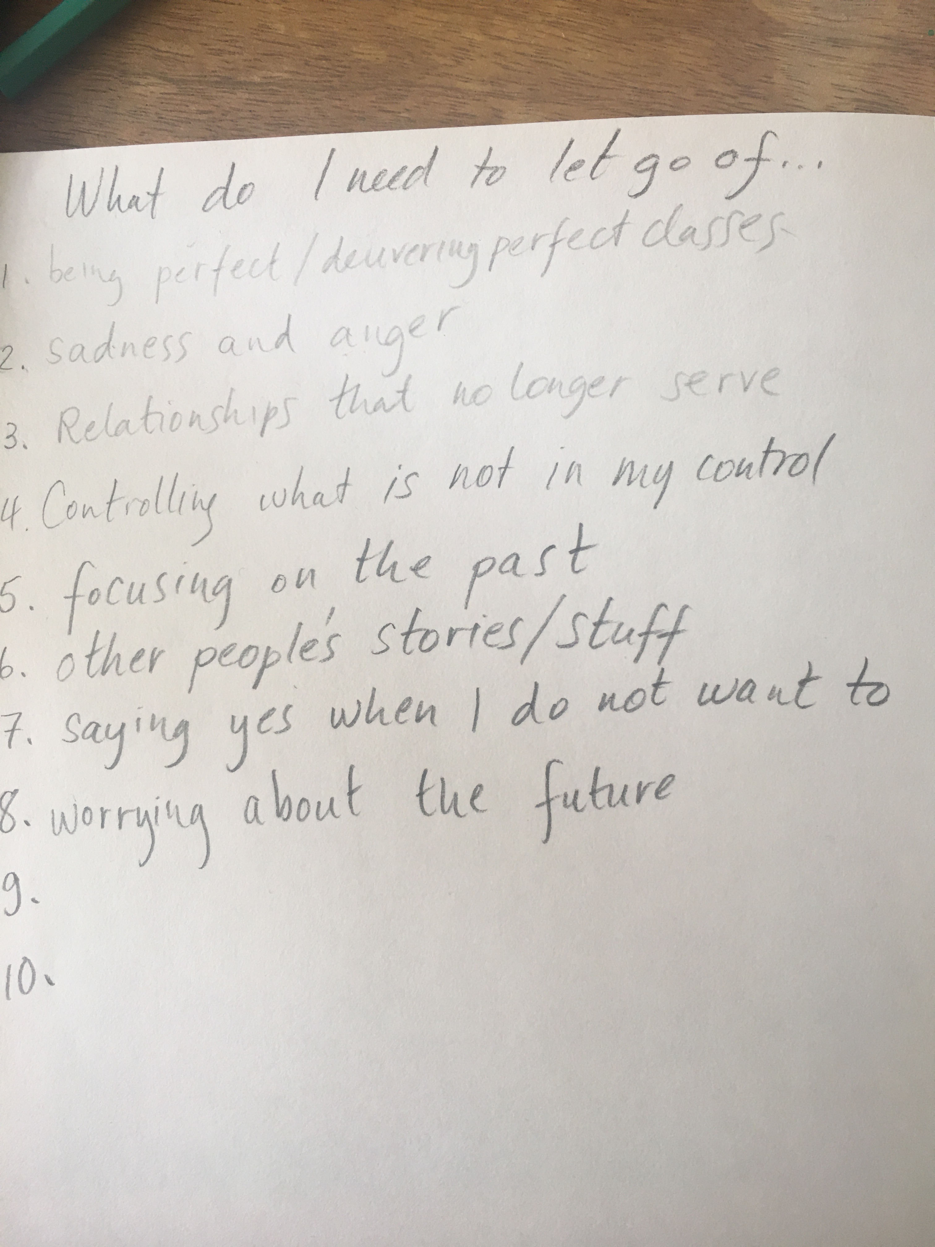 Letting go – Art Therapy Chez Vous